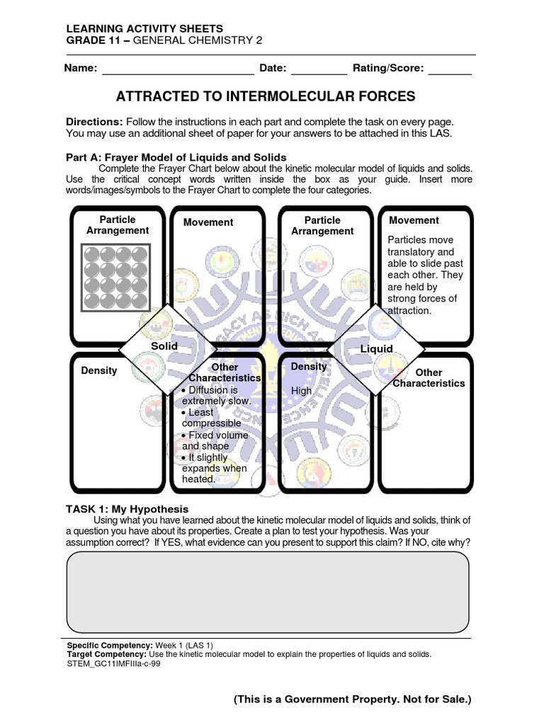 Gen. Chemistry 2 - LAS NO.1 - E. Tamayao - VERSION 4 | PDF ...