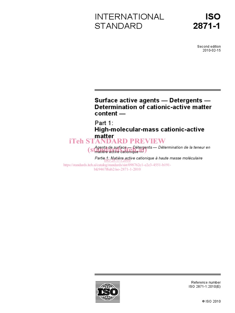 Iso 2871 1 2010 | PDF | International Organization For Standardization | Titration