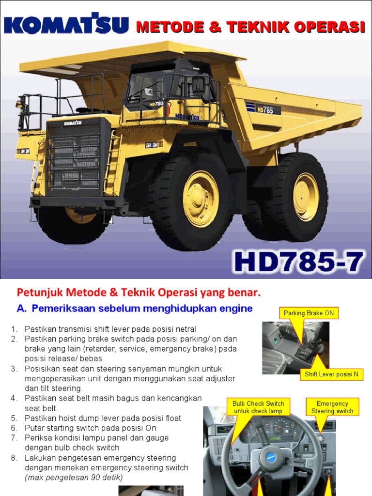 Metode Teknik Operasi HD 785-7 | PDF