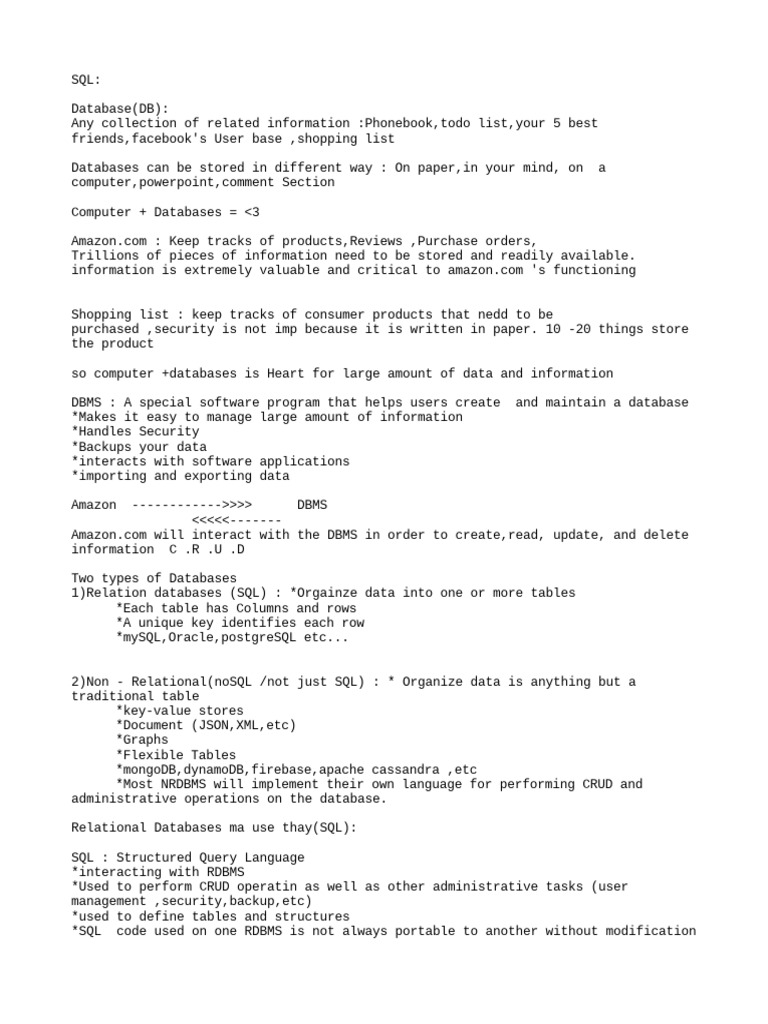 Sql Database Structure And Queries Pdf Databases Relational Database 2496