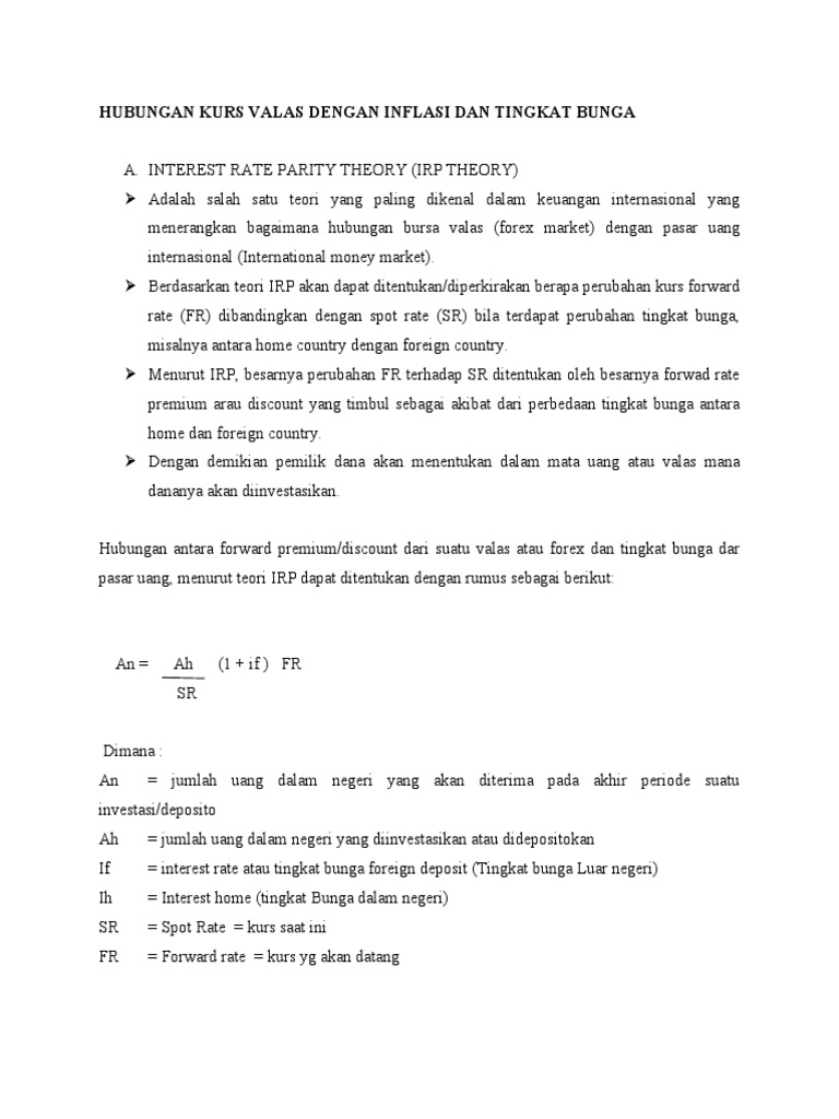Teori Paritas Tingkat Bunga (IRP) | PDF