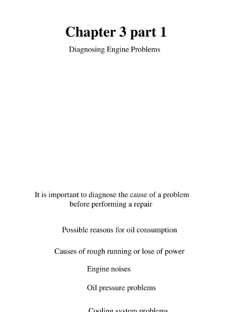 Diagnosing Engine Problems - PPT Download | PDF