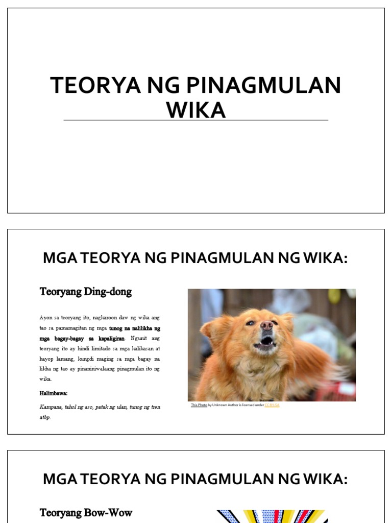 Aralin 2 - Teorya NG Pinagmulan NG Wika | PDF