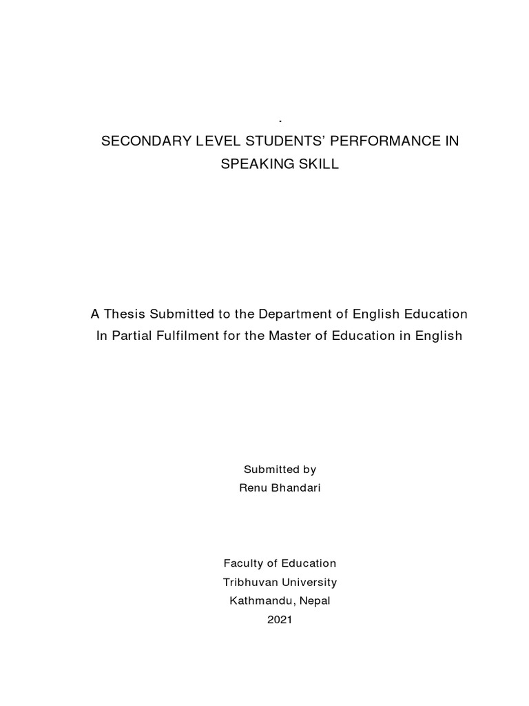 Full Thesis | PDF | Second Language Acquisition | Second Language