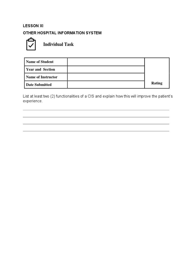 Final Lesson 11 Individual Task | PDF