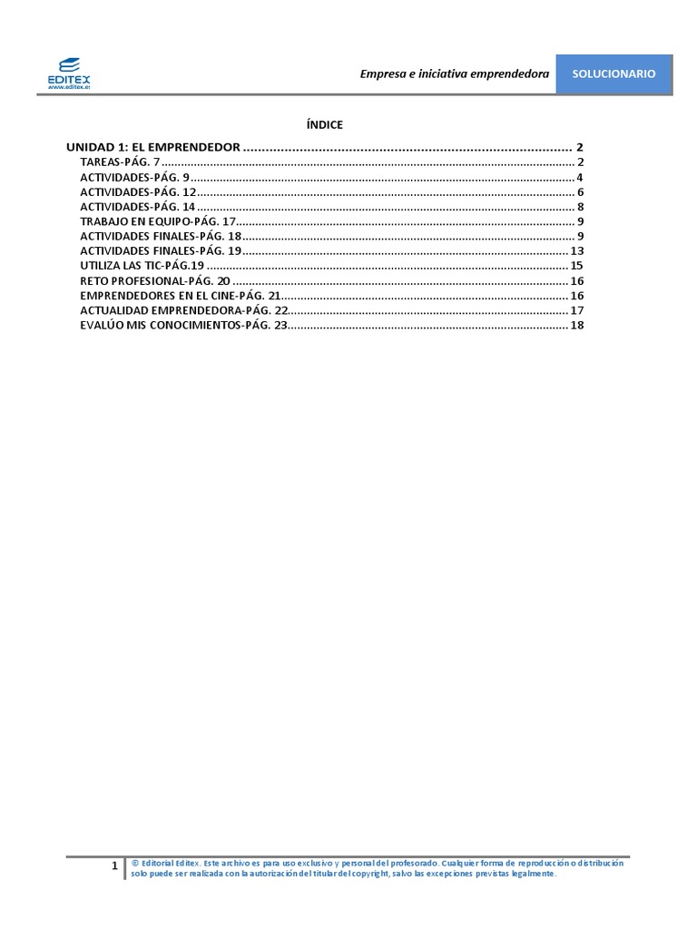 U01 - Solucionario EIE - 2022 PDF | PDF | Iniciativa empresarial | Creatividad