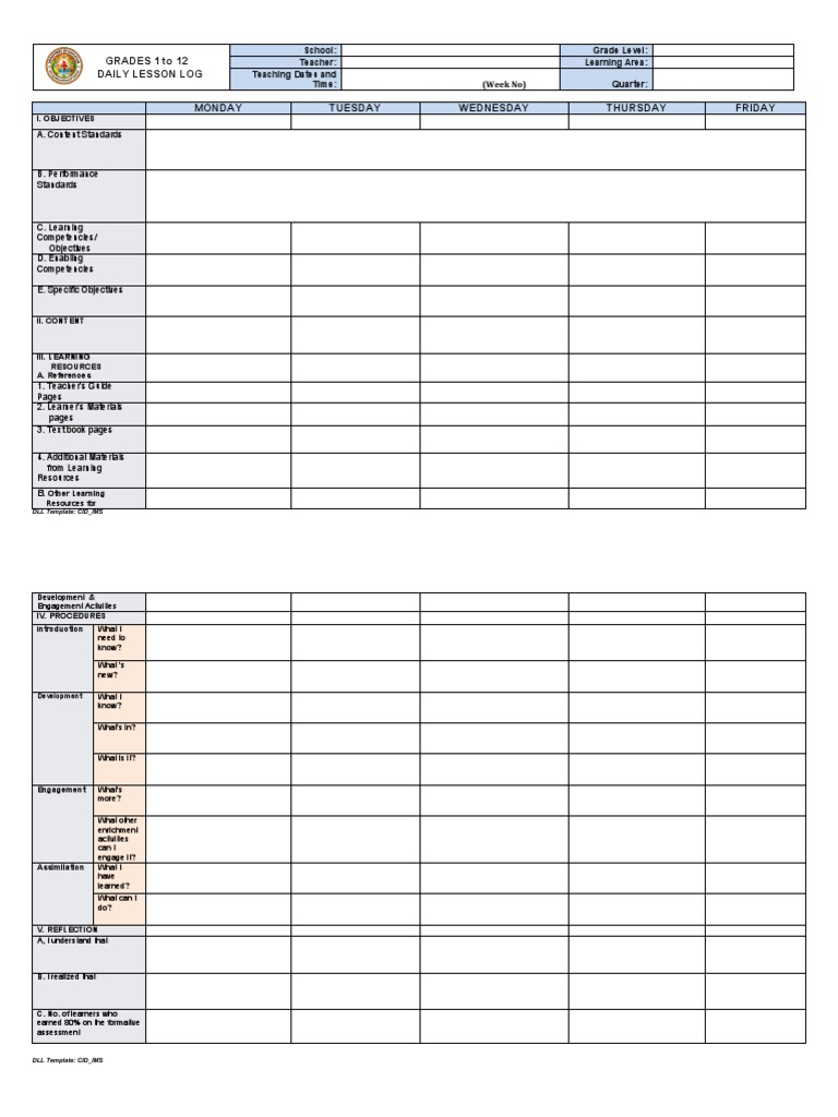 Cid DLL Template Latest | PDF | Career & Growth