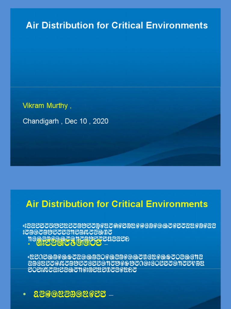 Air Dist For Critical Environments | PDF