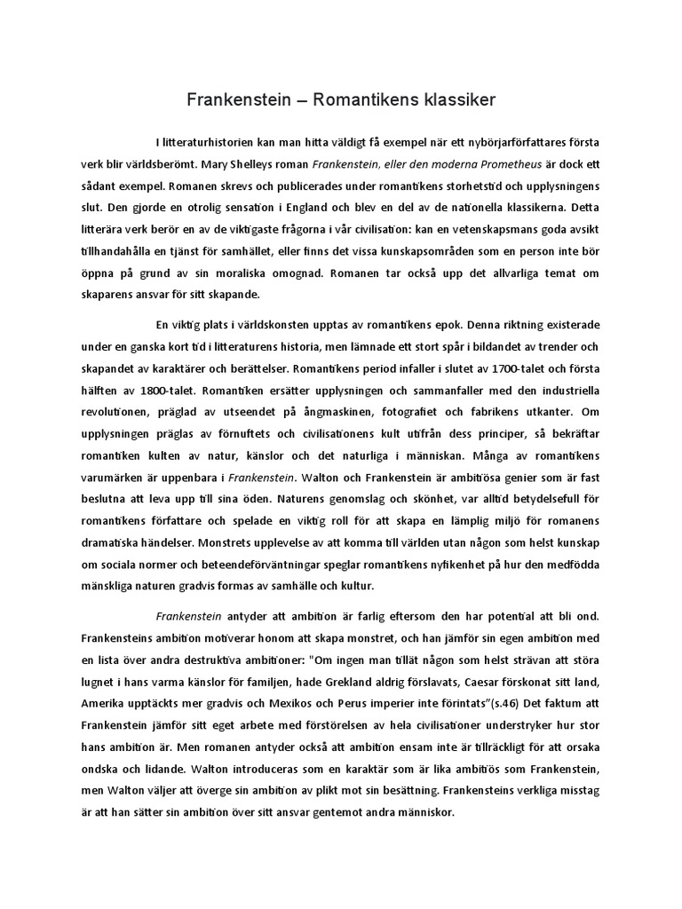 Frankenstein 1 | PDF