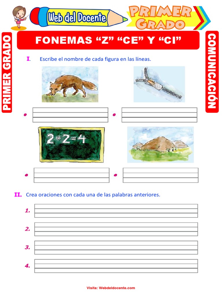 Actividades de Fonemas "Z", "CE" y "CI" | PDF
