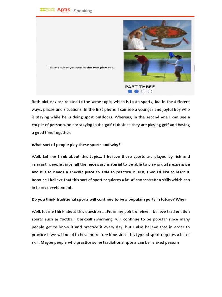 Speaking Parte 3 | PDF