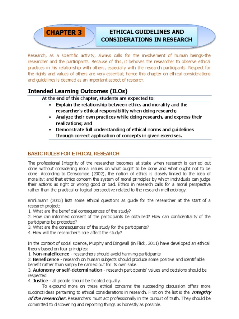 Ethical Guidelines and Considerations in Research | PDF | Informed Consent | Morality
