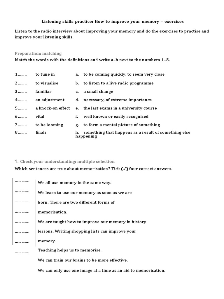 Listening To A Process Text | PDF | Memory | Neuroscience Listening To A Process Text | PDF | Memory | Neuroscience