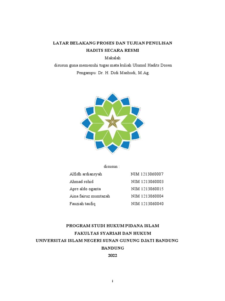 Proses dan Tujuan Penulisan Hadits | PDF