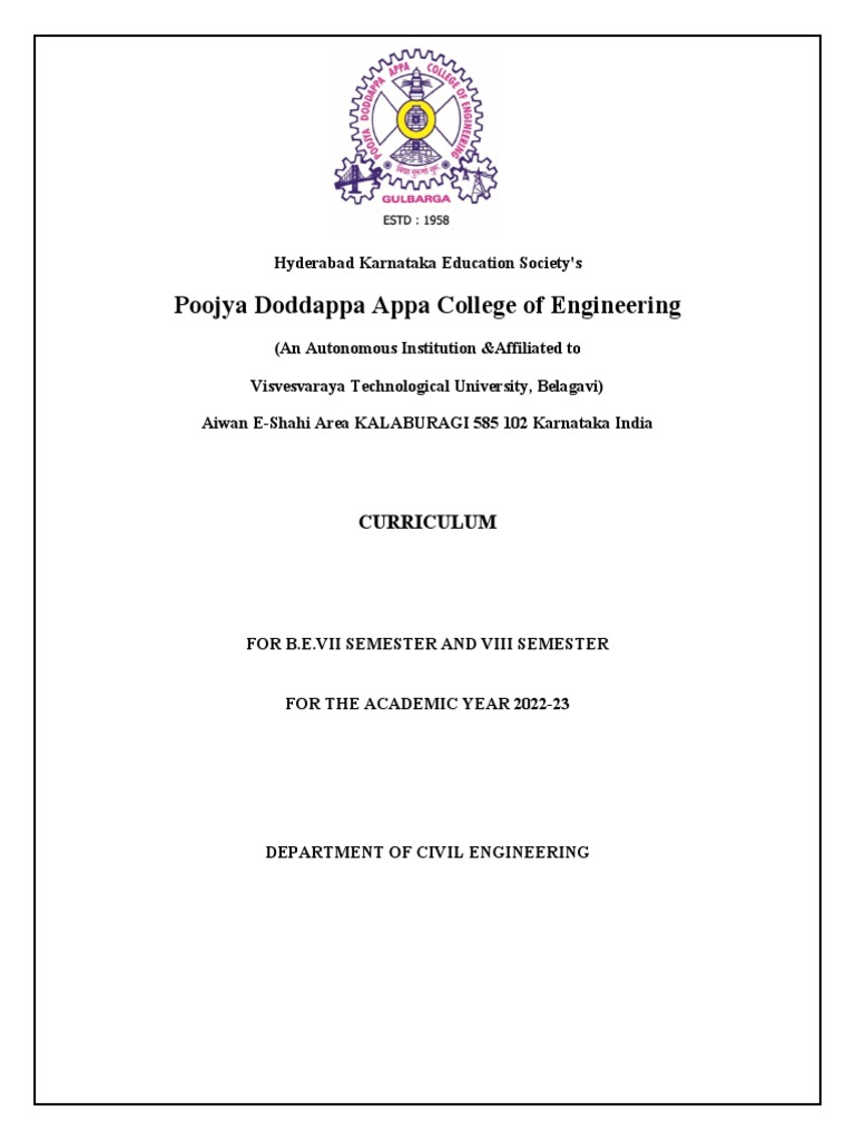 Vii Sem and Viii Sem For Ay 2022-23 | PDF | Sewage Treatment | Waste Management