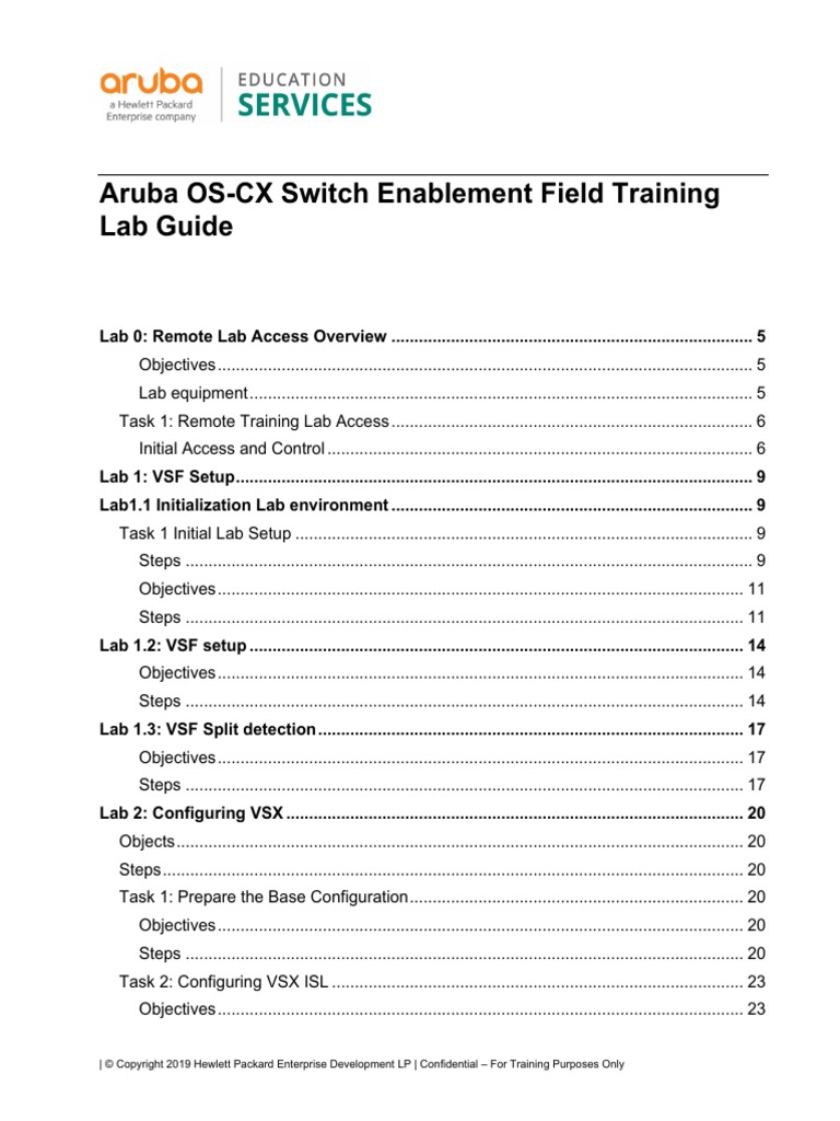 CDI-AOS-CX 10.4 Switching Portfolio Launch - Lab V4.01 | PDF | Booting | Network Switch