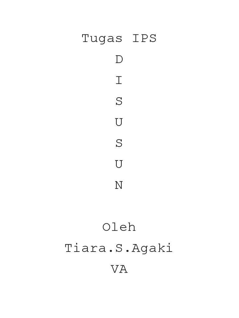 Tugas IPS TIARA | PDF | Griya & Taman