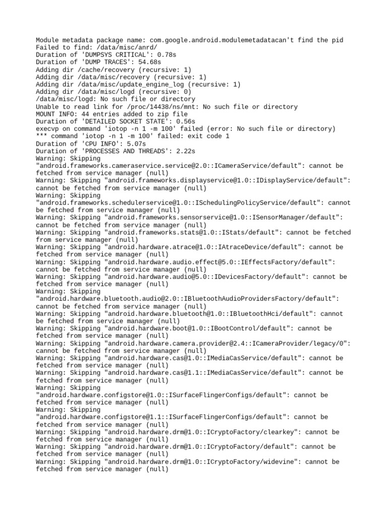 Android Debugging Logs Analysis | PDF | Software Development | Computing