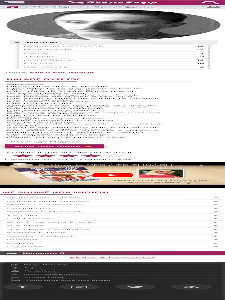 Migjeni - Baladë Qytetse | PDF