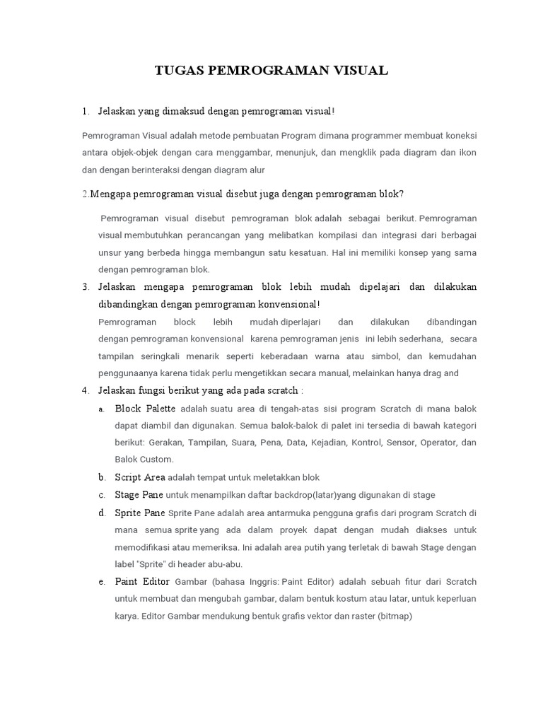 Pemrograman Visual dan Blok di Scratch | PDF | Seni | Komputer