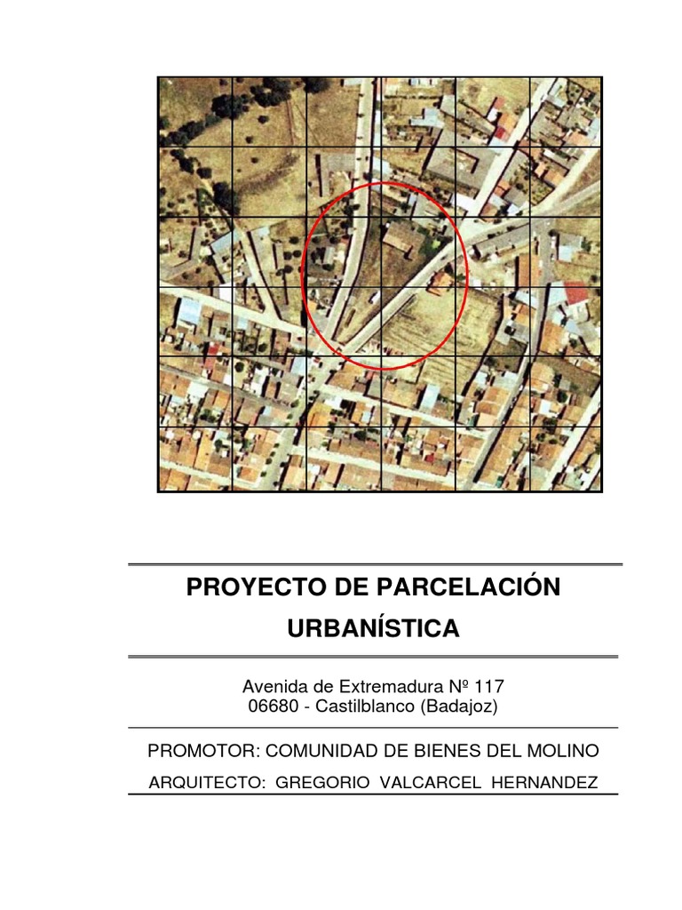 Proyecto Parcelacion Urbanistica MOLINO | PDF | Ley de Tierras | Datos ...
