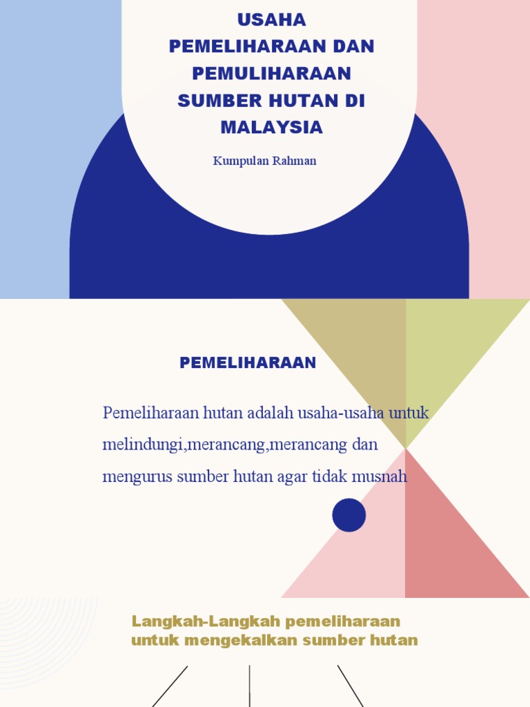 Usaha Pemeliharaan Dan Pemuliharaan Sumber Hutan Di Malaysia | PDF