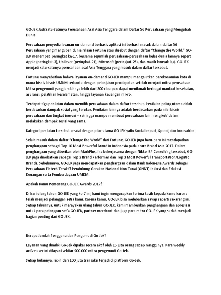 GO-JEK MENGUBAH INDONESIA | PDF