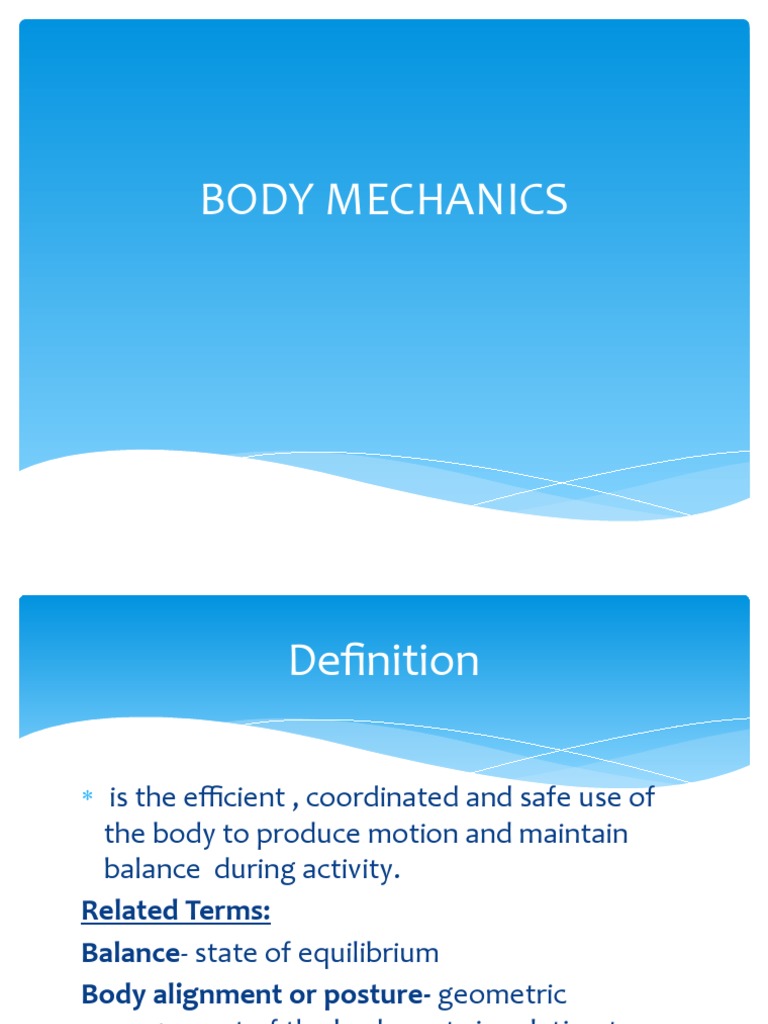 FUNDA REVIEW 2 Body Mechanics | PDF | Anatomical Terms Of Motion ...