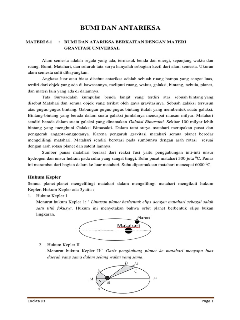 Bumi Dan Antariksa | PDF