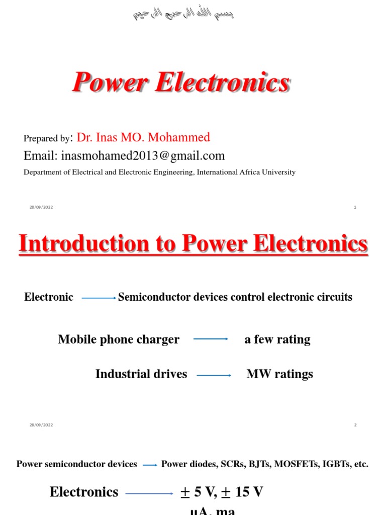 Lecture 1 | PDF | Power Electronics | Electronics