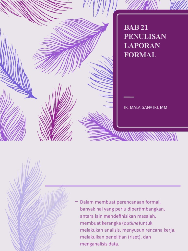 Bab 21 Penulisan Laporan Formal | PDF