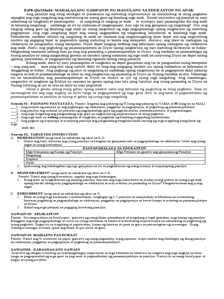 G8-Worksheet Qtr1 Mod4 | PDF