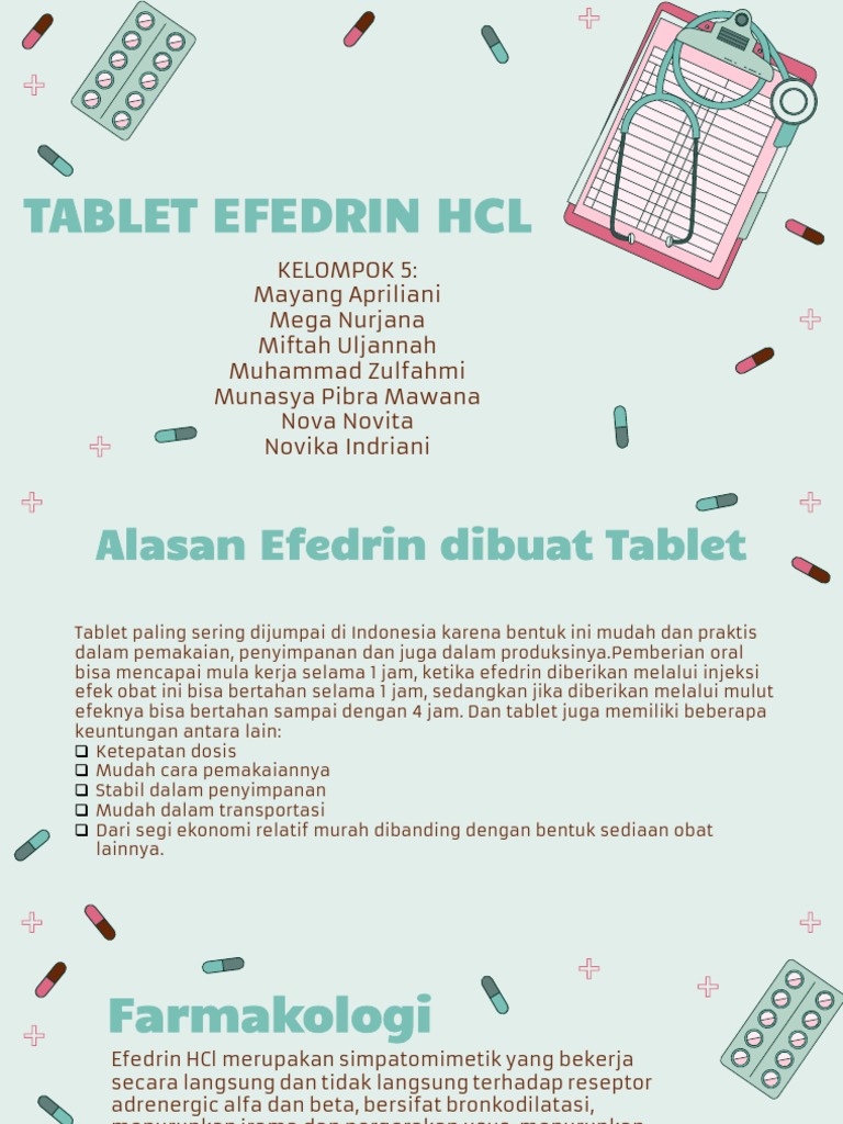 Kelompok 5 Farmasi Industri - Efedrin HCL | PDF
