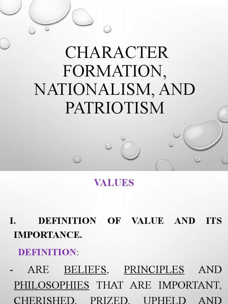 CFLM - 2 Character Formation, Nationalism, and Patriotism | PDF | State ...