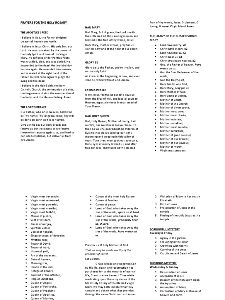 Complete Guide to Praying the Rosary | PDF | Mary, Mother Of Jesus | Jesus