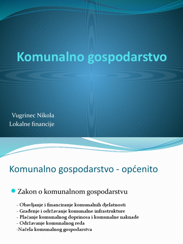 Komunalno Gospodarstvo | PDF