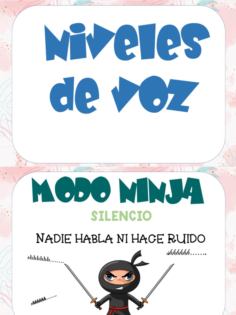 Niveles de Voz CARTELES BONITOS CURSO 2022 2023 | PDF