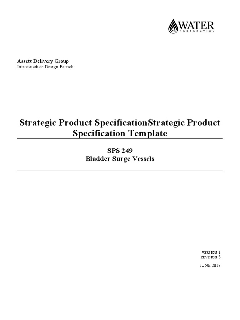 SPS249 Bladder Surge Vessels | PDF | Specification (Technical Standard ...
