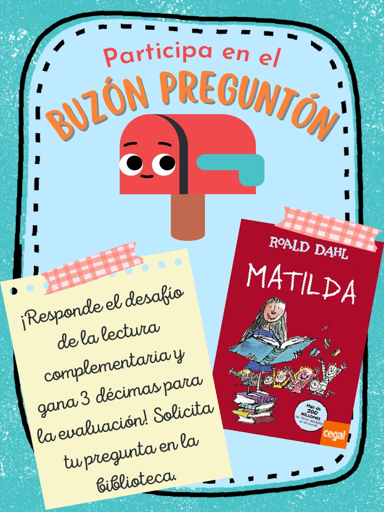 Día Del Libro - Afiche Buzón Preguntón Matilda | PDF