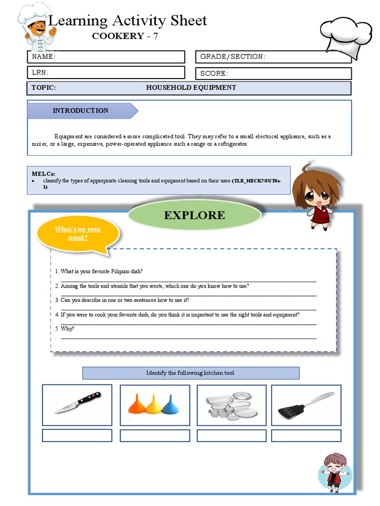 Learning Activity Sheet - Week 2 | PDF | Refrigerator | Home Appliance