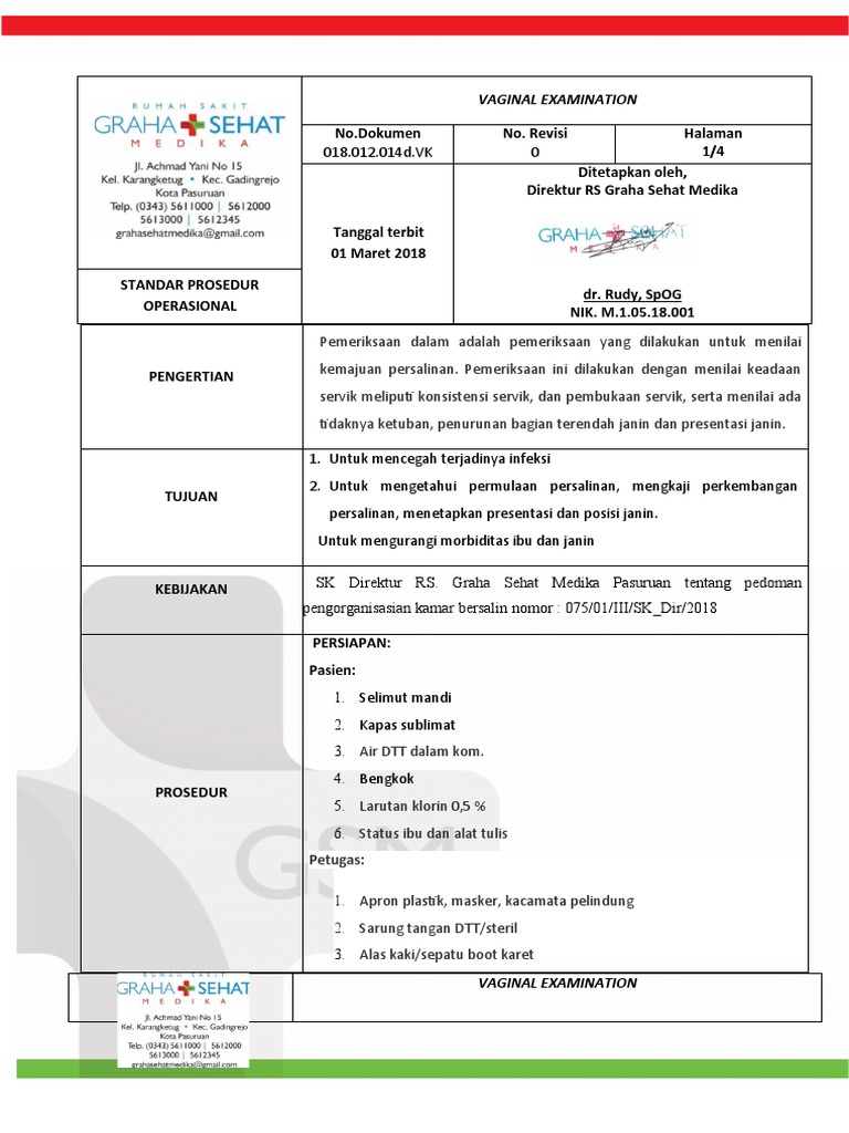 Vaginal Examination | PDF