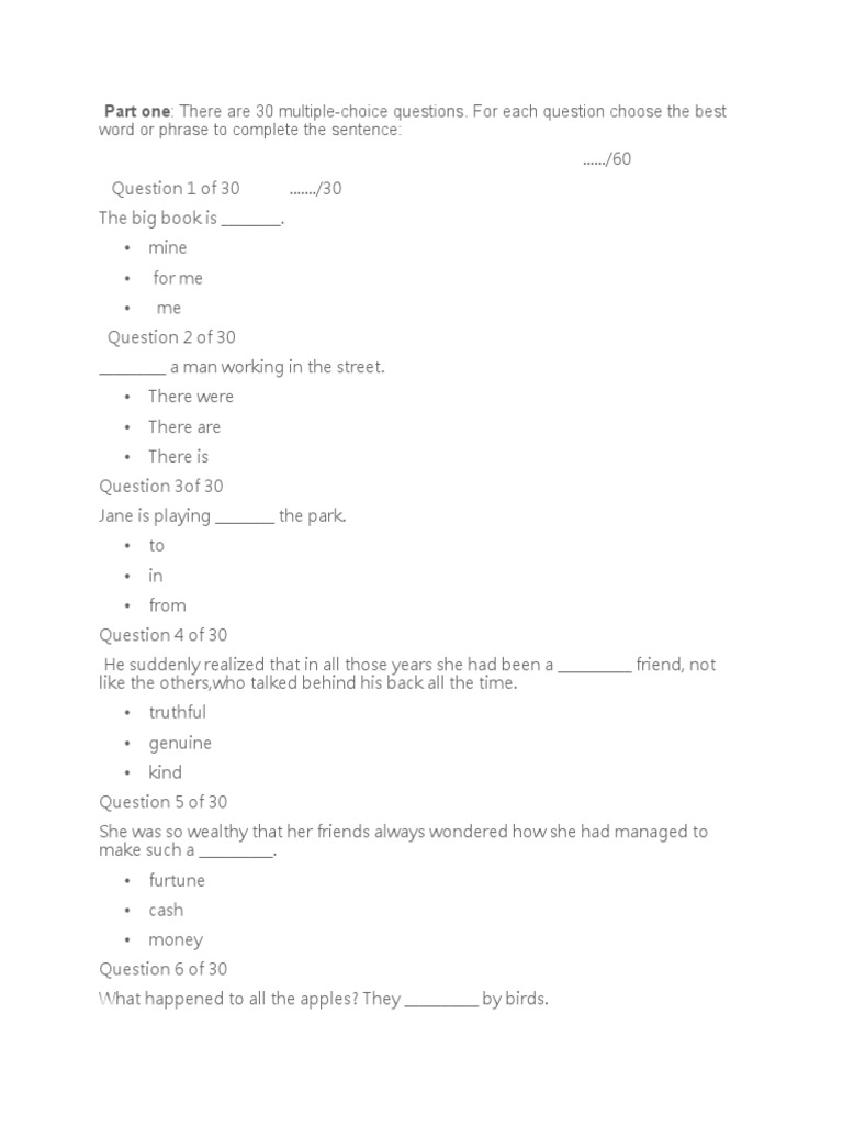 English Level Test | PDF