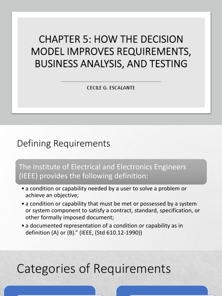 Decision Modeling and Requirements Analysis | PDF | Use Case | System