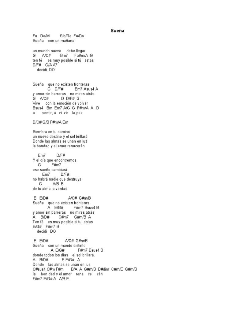 Sueña Sueña | PDF