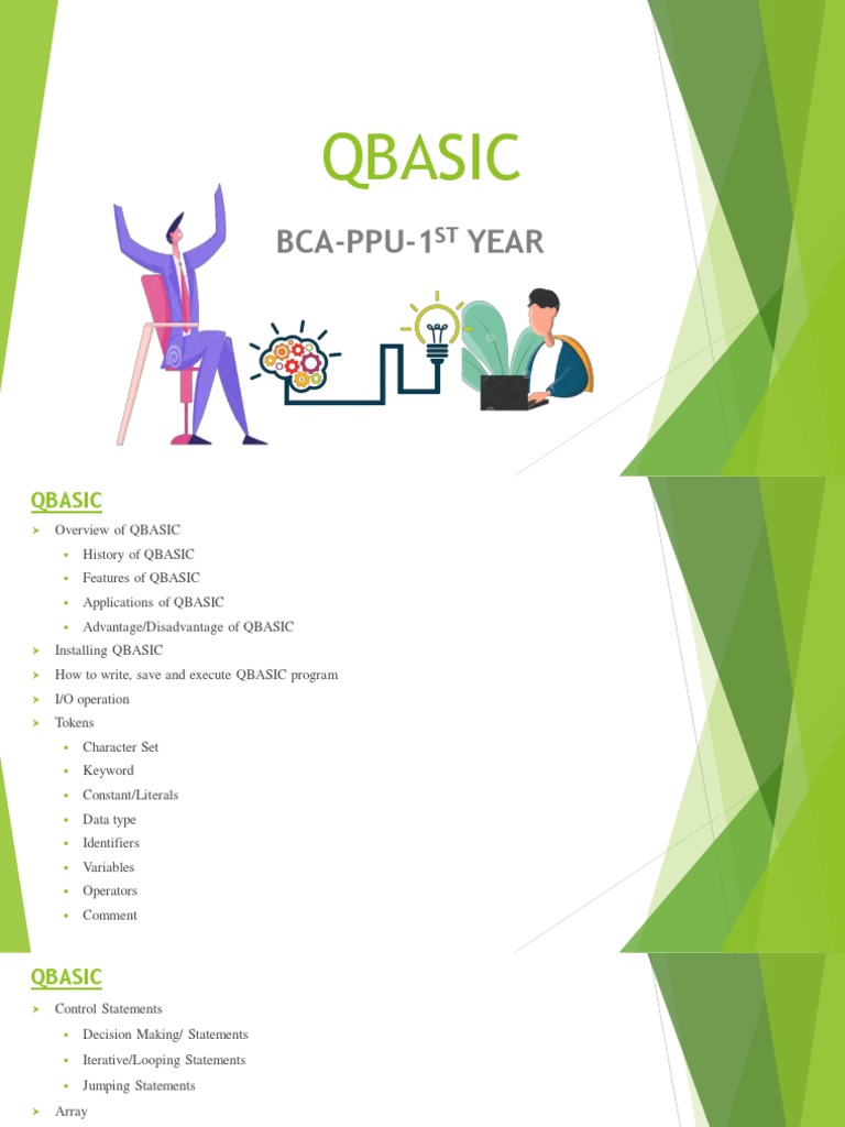 Qbasic Notes CR | PDF | Control Flow | Subroutine Qbasic Notes CR | PDF | Control Flow | Subroutine