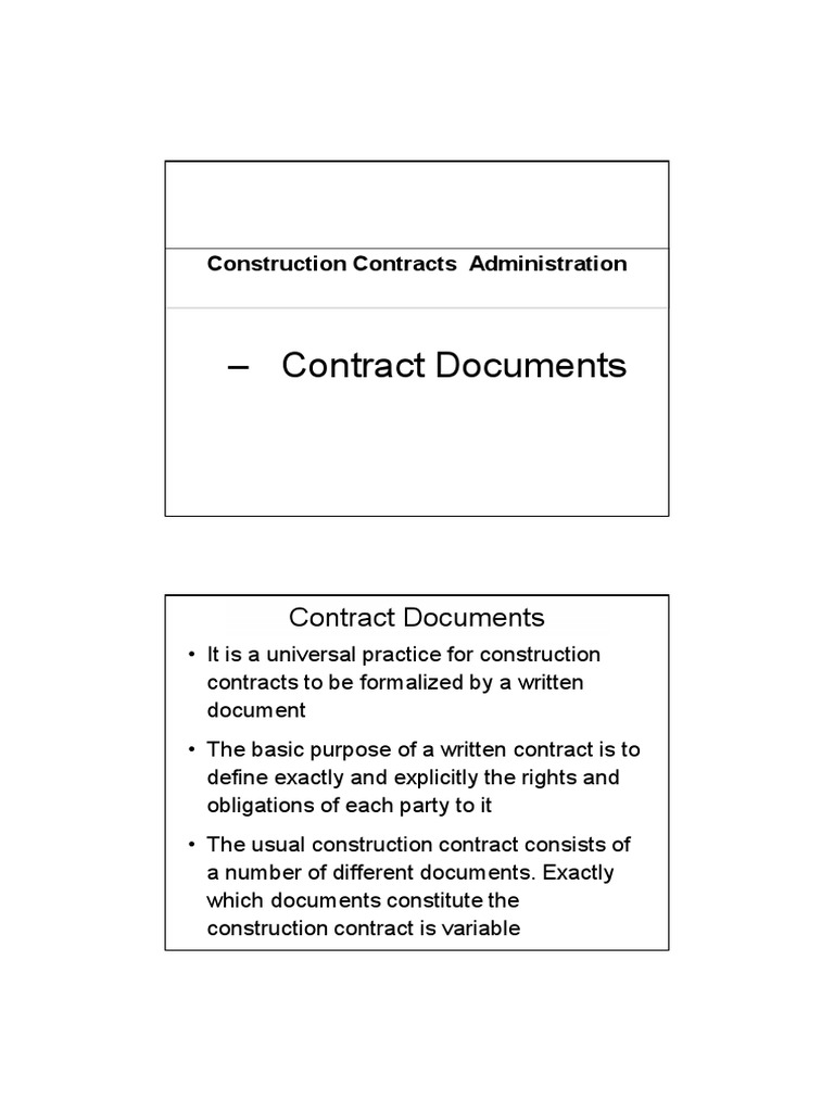 Contract Documents | PDF | Specification (Technical Standard) | Justice