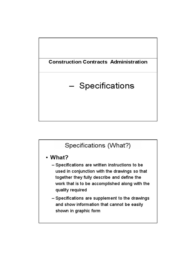 Specifications | PDF | Specification (Technical Standard) | Business