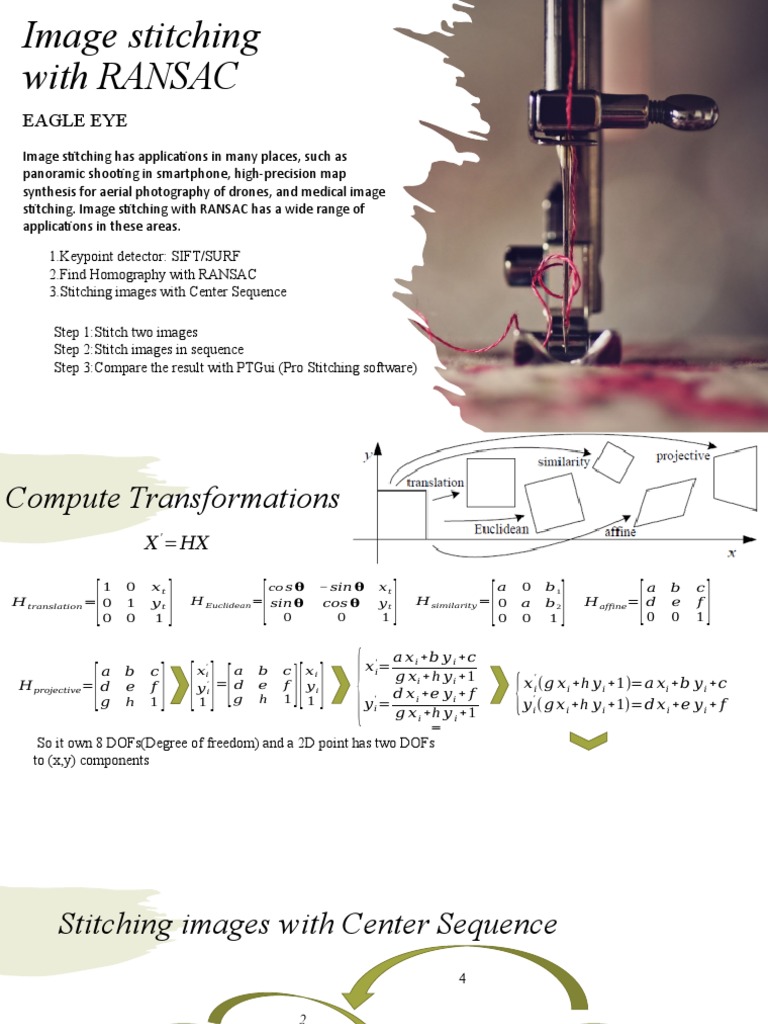 Presentation - Image Stitching With RANSAC | Download Free PDF ...
