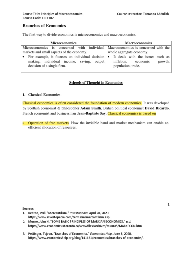 Schools of Thought in Economics | PDF | Economics | Monetarism