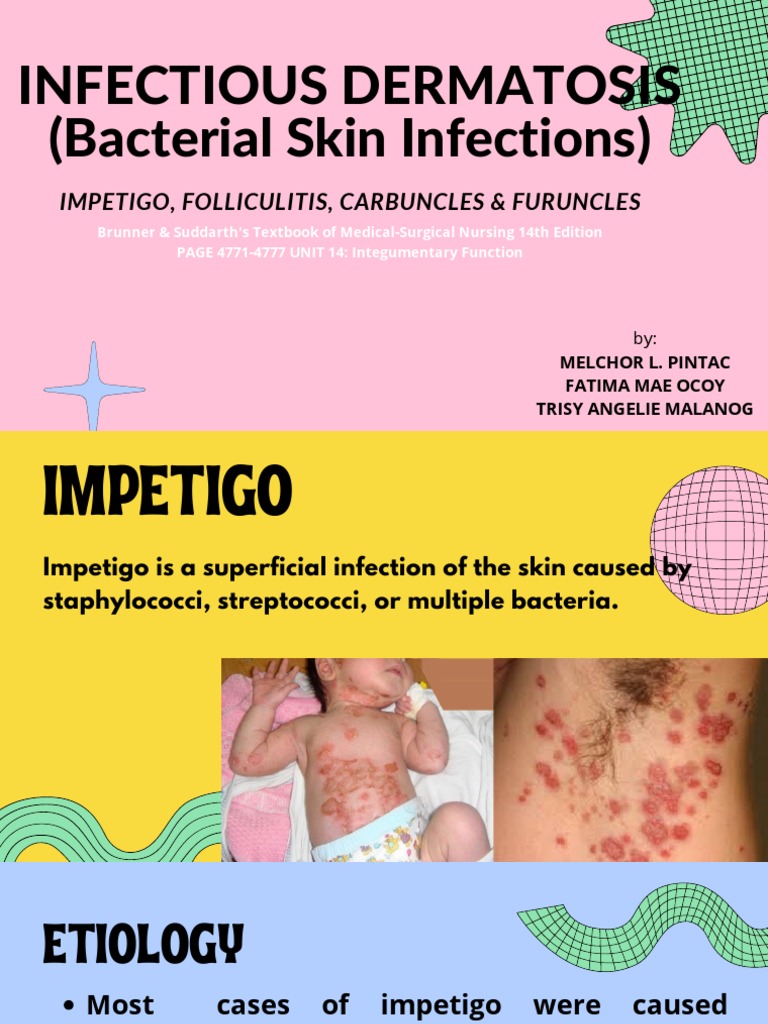 Infectious Dermatosis (Bacterial Skin Infections) | PDF | Microbiology ...